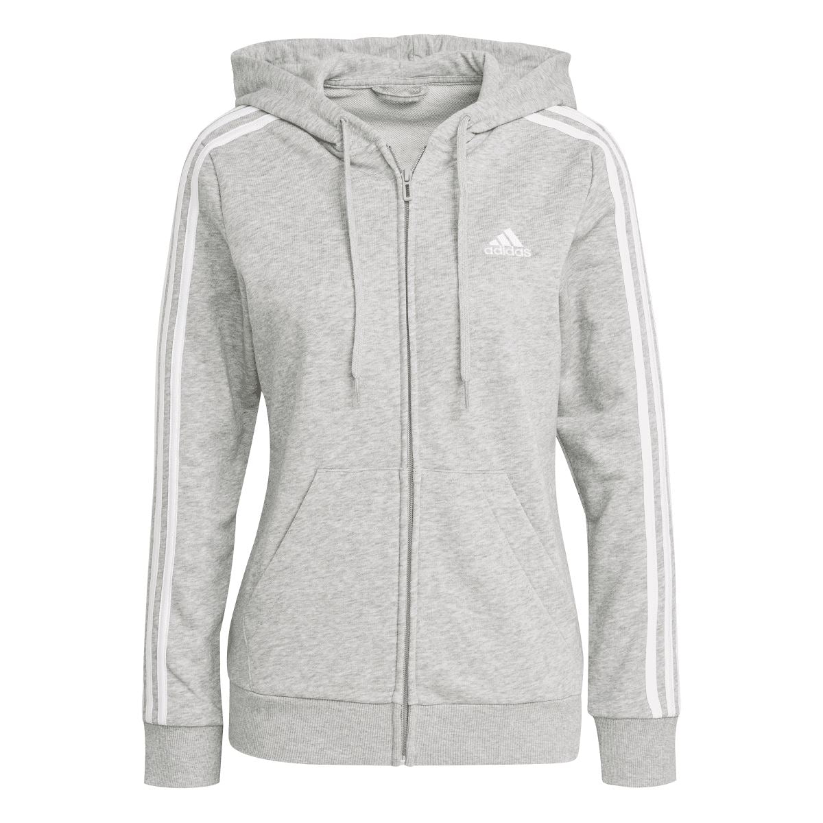 adidas Essentials French Terry 3-Stripes Full-Zip Hoodie – Get the Label