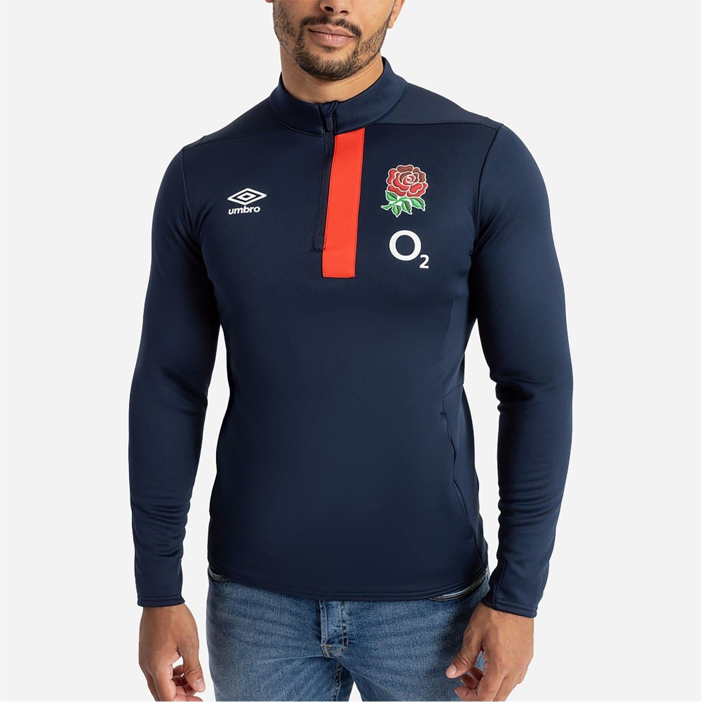 Umbro England Rugby Half Zip Fleece Top 2023 2024 Adults – Get the Label