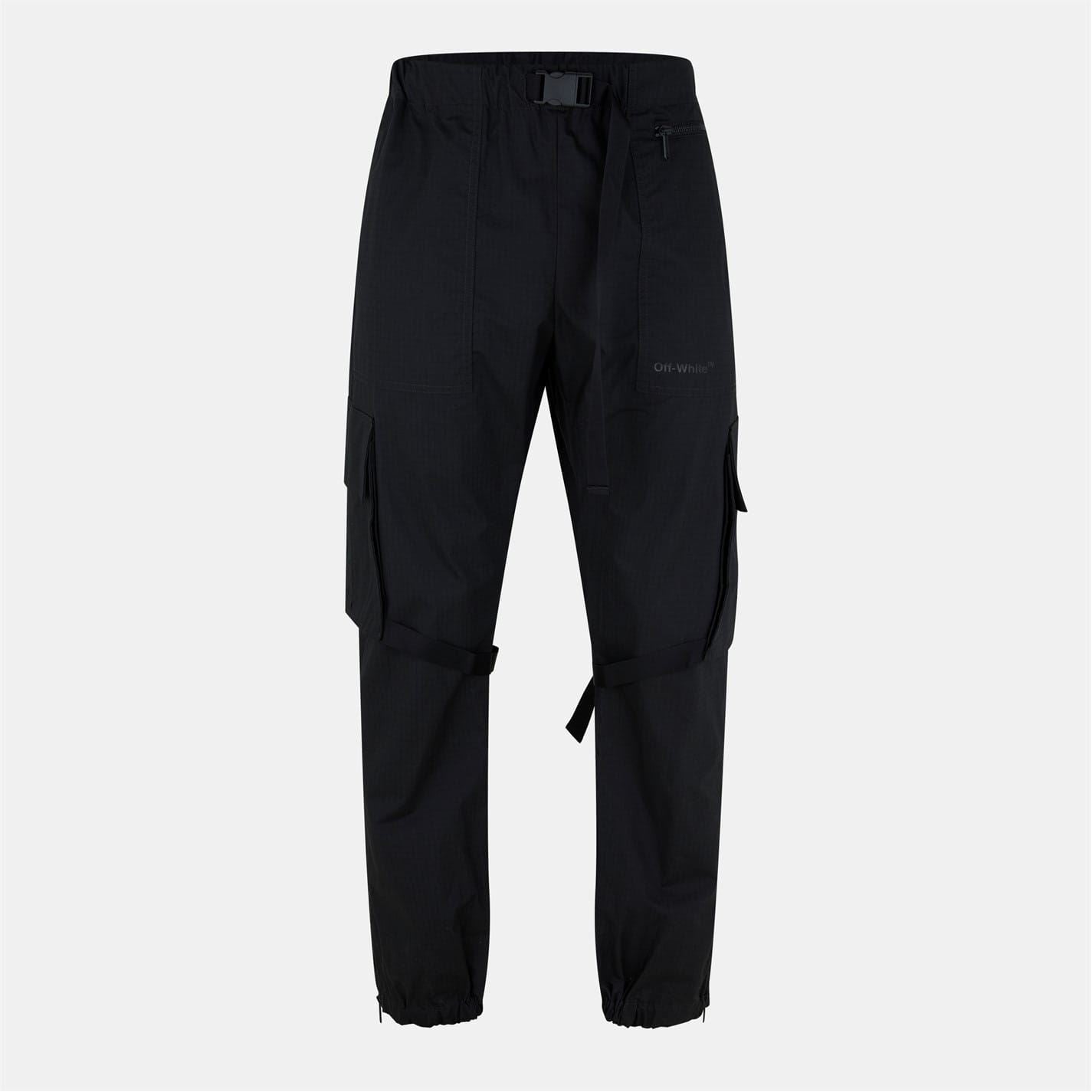 Off White Solid Patterned Combat Pants – Get the Label