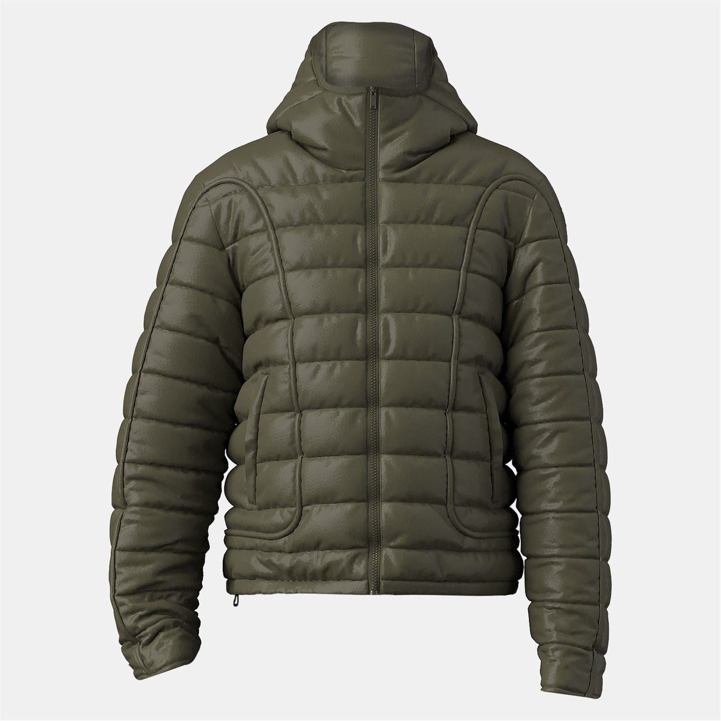 Diesel Scottys Horizontal Stripe Patterned Hooded Zipped Cuff Softshel ...